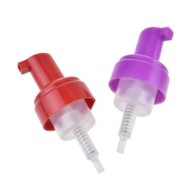China 42mm Cosmetic Plastic Foam Soap Dispenser Pump With Cap for Skincare Facial Cleanser Bottles Eco Friendly Foam Pump Foam Soap Dispenser for sale