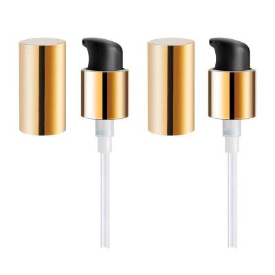 China 24mm Smooth PP Plastic Liquid Dispenser Pump Aluminium Treatment Cream Lotion Pump for Bottles for Packing for sale