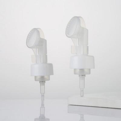 China 42mm 43mm Plastic Foam Dispenser Pump with Clip Silicone Brush Leak-proof for sale