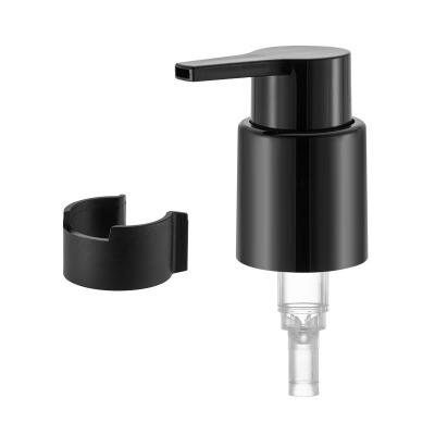 China 24/410 28/410 Custom Black and Cream PP Nozzle Cream Pump Short and Long Nozzle Aluminum-Plastic Cap for sale
