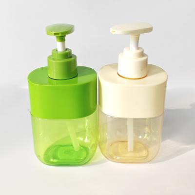China 300ml Square Lotion  Bottle Custom Color Shoulder Sleeve Transparent Body Luxury Skincare Packaging for sale