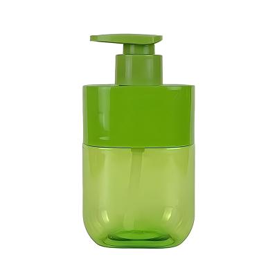 China Premium 300ml Square Lotion Pump Bottle Custom Color Shoulder Sleeve Transparent Body Luxury Skincare Packaging for sale