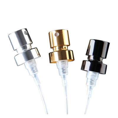 China 15mm Perfume Spray Aluminum Bottle Customizable Middle Ring Gold Silver Black Electroplated Bottle Caps Closures 0.15cc for sale