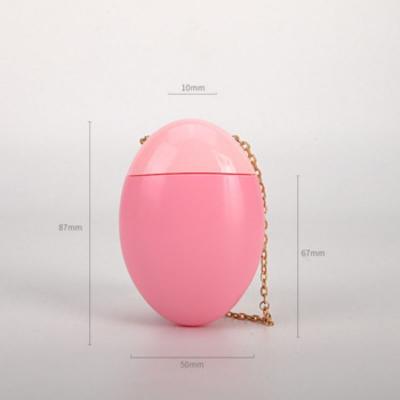 China 50ml Portable Egg-Style Customization Sunscreen Hand Cream BB Cream Container with Gold Chain for sale