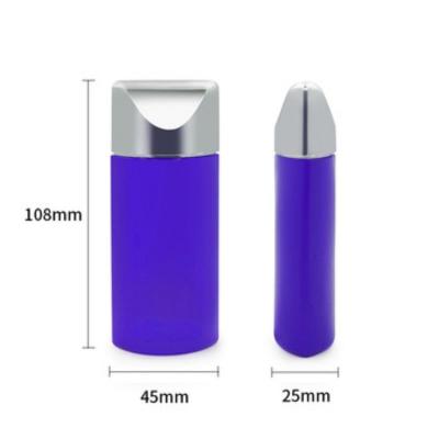 China 50ml Sunscreen Lotion Bottle Silver Cap Oval Plastic Cosmetic Container  Foundation BB Cream  Skincare for sale