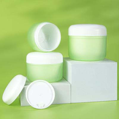 China Matte Mold 50g 100g 200g PP Material Cream Jar with Hand-pull Gasket Support Printing for sale