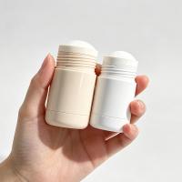 China 30gr 50gr Cylinder Refillable Deodorant Stick Container PP Plastic Replaceable Inner Cartridge Twist up Empty Solid Balm for sale