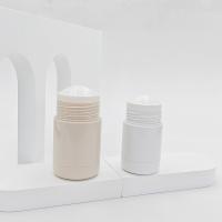 China 30gr 50gr Cylinder Refillable Deodorant Stick Container PP Plastic Replaceable Inner Cartridge Twist up Empty Solid Balm for sale