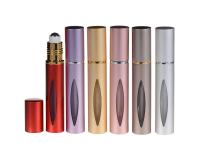 China 10ml Aluminum Roller Ball Bottles with Glass Interior for Essential Oils - 5 Color Options for sale