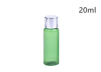China Portable Clear Plastic Cosmetic Containers Aluminum Cap Bottle 20ml With Lids for sale
