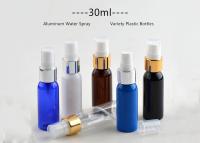 China 30ml PET Spray Bottle Round Shape Atomiser - Amber, Blue, White, Black, Clear Colors with Aluminum Spray Surface for sale