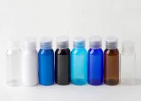 China 50ml Plastic Cosmetic Bottle PET Material Multi Color Cap Customizable for sale