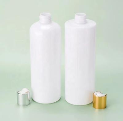 China PET Plastic Shampoo Bottle With Gold Black White Disc Top Cap Customized for sale