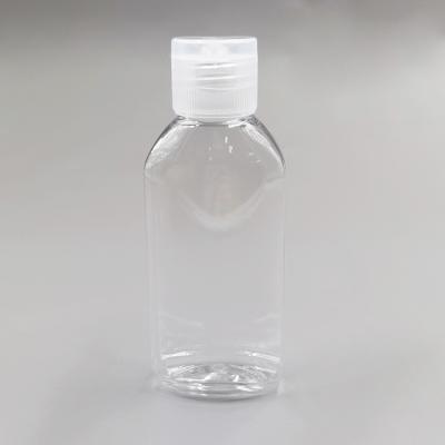 China Garrafa lisa oval plástica personalizada do aperto do Sanitizer da mão do ANIMAL DE ESTIMAÇÃO com Flip Top Cap 60ml à venda