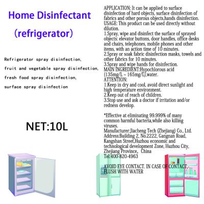 Cina Sterilizzazione disinfettante del frigorifero HCLO senza residuo 10L in vendita