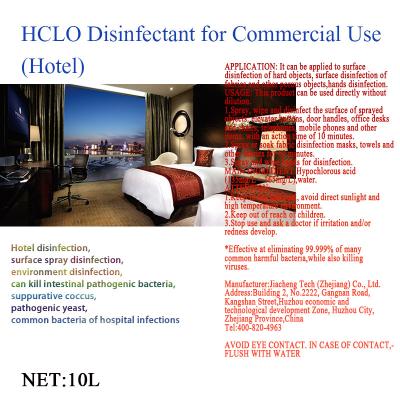 China Hotel 10L desinfetante ácido Hypochlorous Hclo 0,015% ácido Hypochlorous à venda