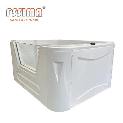 Cina Metropolitana bianca del bagno del bambino di colore di massaggio della vasca indipendente rettangolare combinata della stazione termale in vendita