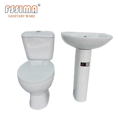 Cina Francia Stile Classico Sanitari In Ceramica Risparmio Idrico Due Pezzi Toilette Con Lavandino in vendita