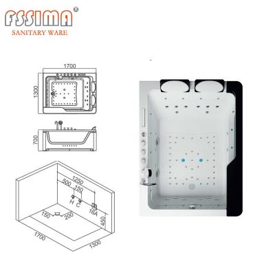 Cina Telecomando di Jet Bathtub Shower Combination 1700mmx680mm dell'aria di isolato in vendita