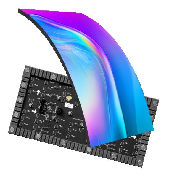 Quality VerditerColor LED Flexible Module 320x160x8.6mm FPC Curved Surface Seamless for sale