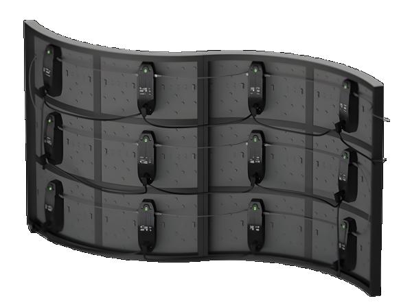 Quality VerditerColor Indoor Flexible Screen Soft Led Module P2.5 480*320*5.8mm Wave for sale