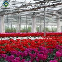 Quality Flower Farm Greenhouse With Galvanized Steel Space Grid Frame Automated Electric for sale