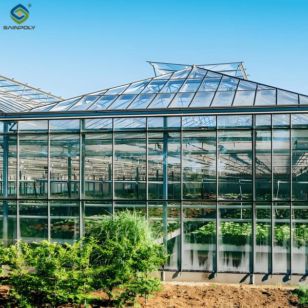 Quality Waterproof Flower Greenhouse Multi Span Greenhouse With Strong Load Bearing for sale