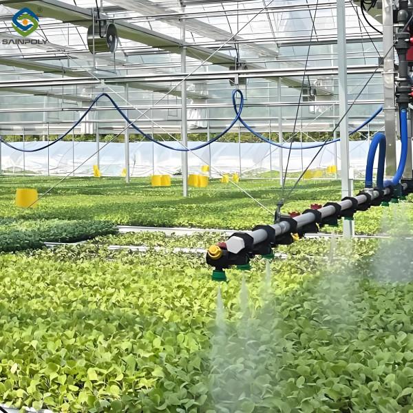 Quality PVC Gutter Soilless Culture Hydroponic Lettuce Greenhouse Anti Corrosion for sale