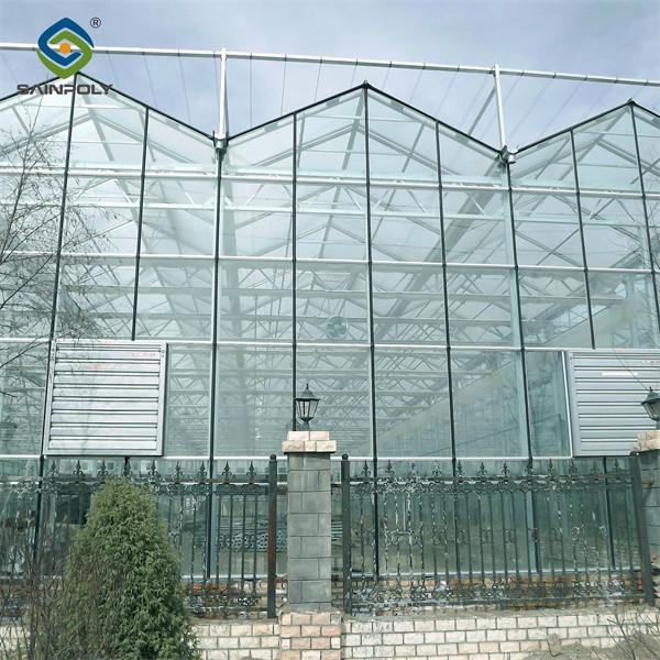 Quality Venlo Greenhouse Commercial Polycarbonate Glass Greenhouse For Seeds Vegetables Hydroponic Tomato for sale