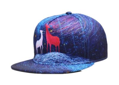 China Poilyester Adjustable Stylish Hip Hop Caps Beautiful Abstract Art 3D Printed for sale