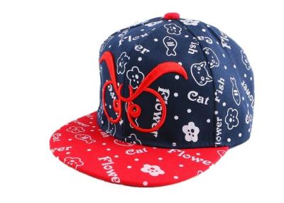 China Kids 6 Panel Brushed Cotton Cap , Multi Color Toddler Baseball Hats 100% Cotton for sale