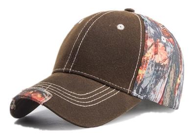 China Camouflage Outdoor Baseball Caps Cotton Material For Adults Black / Browm Color for sale