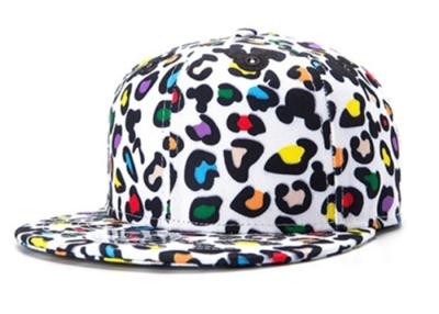 China Printed Women'S Cotton Baseball Caps , Colorful Hip Hop Flat Caps Polyester Material for sale