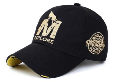 Cina Colore nero respirabile 100% del cotone dei cappelli di Flexfit ricamato abitudine all'aperto in vendita