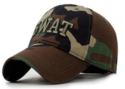 China Camping Camouflage Baseball Cap , Sports Unisex Snapback Hats Adults Size for sale
