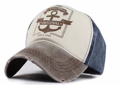 China Adults Fitted Washed Cotton Baseball Cap Denim Casual Tight / Smonth Feeling for sale