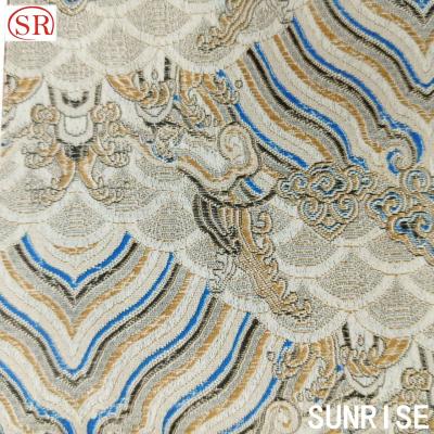 China Ready-Made Jacquard Brocade Pillowcase Fabric Retro Traditional Style Popular for Garments Outdoor Use Features Stretch Blackout for sale