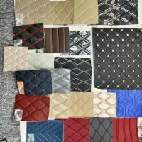 China Comfortable Base Embroidery Quilted Quilted Leather for sale