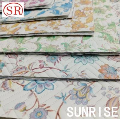China Customize Print PVC Artificial Leather Flower Printed PVC Faux Leather for Cars Seat for sale