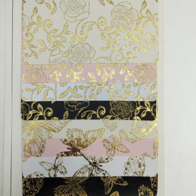China Romantic Butterfly & Rose Print Decorative PU Leather for Craft & Home Decor for sale