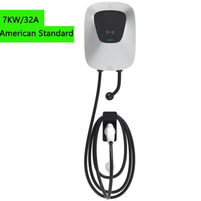 China Highfly EU Warehouse American Standard 7KW 32A CE EV Charger Single Phase AC EV Charger Electric Car EV Charging Station for sale