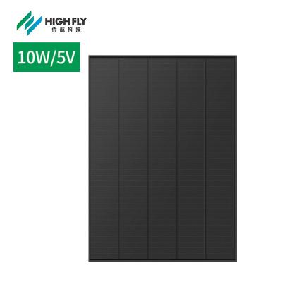 China Highfly EU Warehouse Hot Sale 10W/5V Solar Panel Solar Panel Price Is Black Type For Solar Panels System for sale