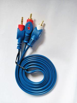 China 3.5 Mm To RCA Audio Video Cable With 3.5mm Male To 2RCA Male Plug for sale