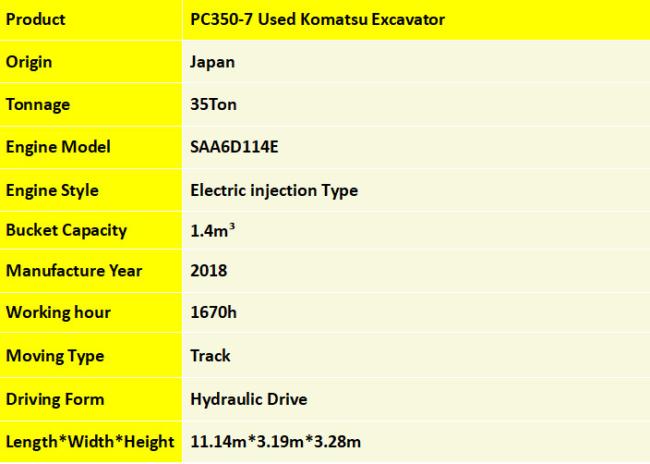 Komatsu PC350-7 excavator with excellent power durability and high efficiency Japanese Komatsu 35ton PC350-7 large construction excavator