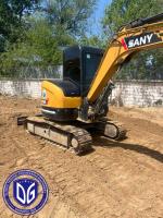 China Sany SY55U 5.5 Ton Mini Used Excavator 2023 383 Hours Yanmar Engine Zero Tail Swing for sale