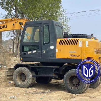 China Splendid Used Hydraulic Excavator Hyundai 150W Wheel Excavator, em estoque em venda agora à venda