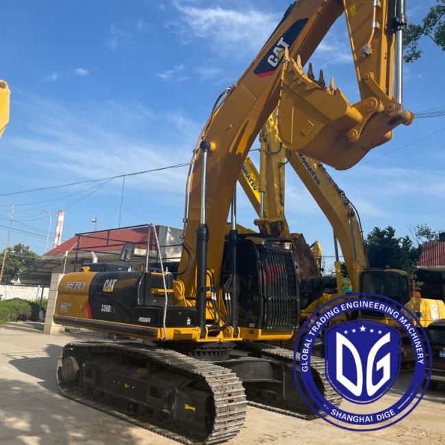 Caterpillar 336D excavator working on construction site