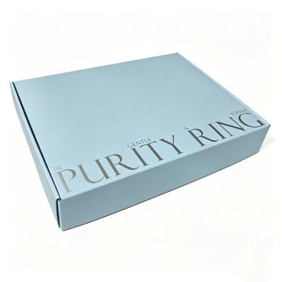 China E-commerce Packaging Corrugated Mailer Boxes Silver Foil Stamping for sale