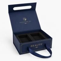 China Magnetic Flip Top Gift Box Custom with Carry Handle Sponge Insert for sale