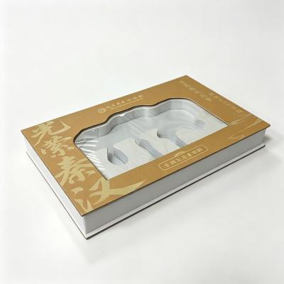 China PET Window Custom Rigid Display Box with Paper Laminated Insert for sale